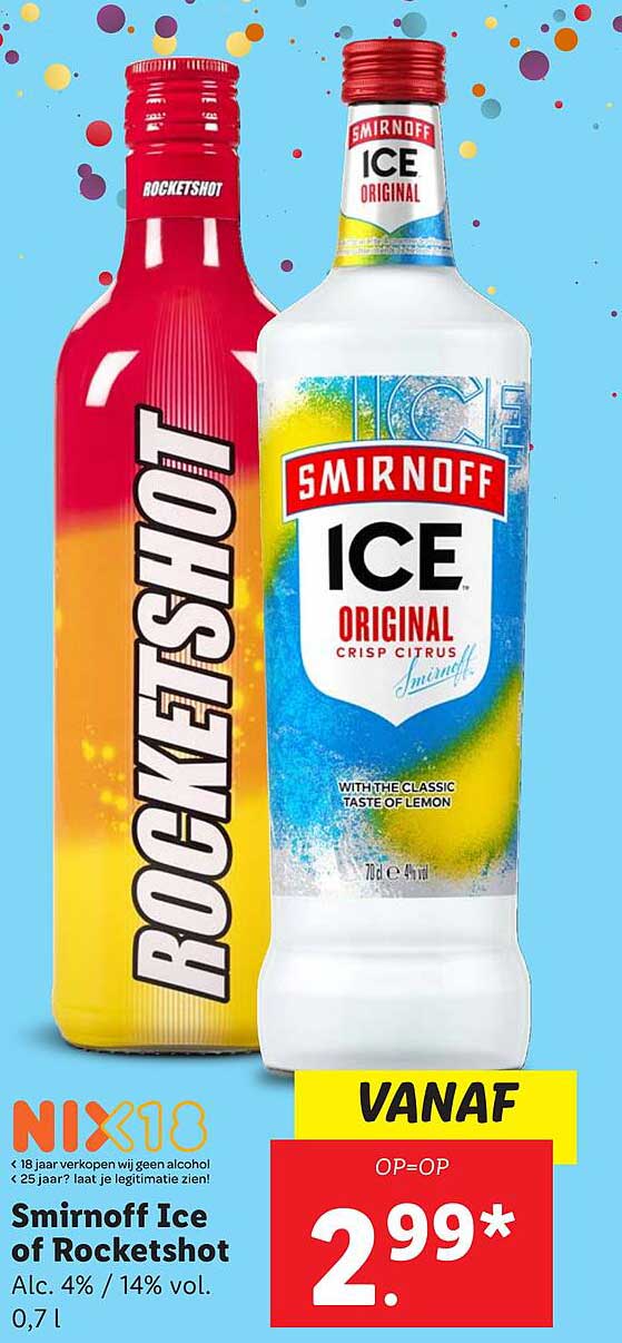 Smirnoff Ice Of Rocketshot aanbieding bij Lidl