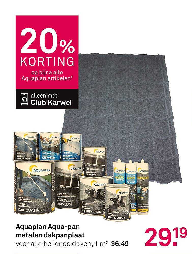 Aquaplan Aqua-Pan Metalen Dakpanplaat Voor Alle Hellende Daken, 1 M² ...