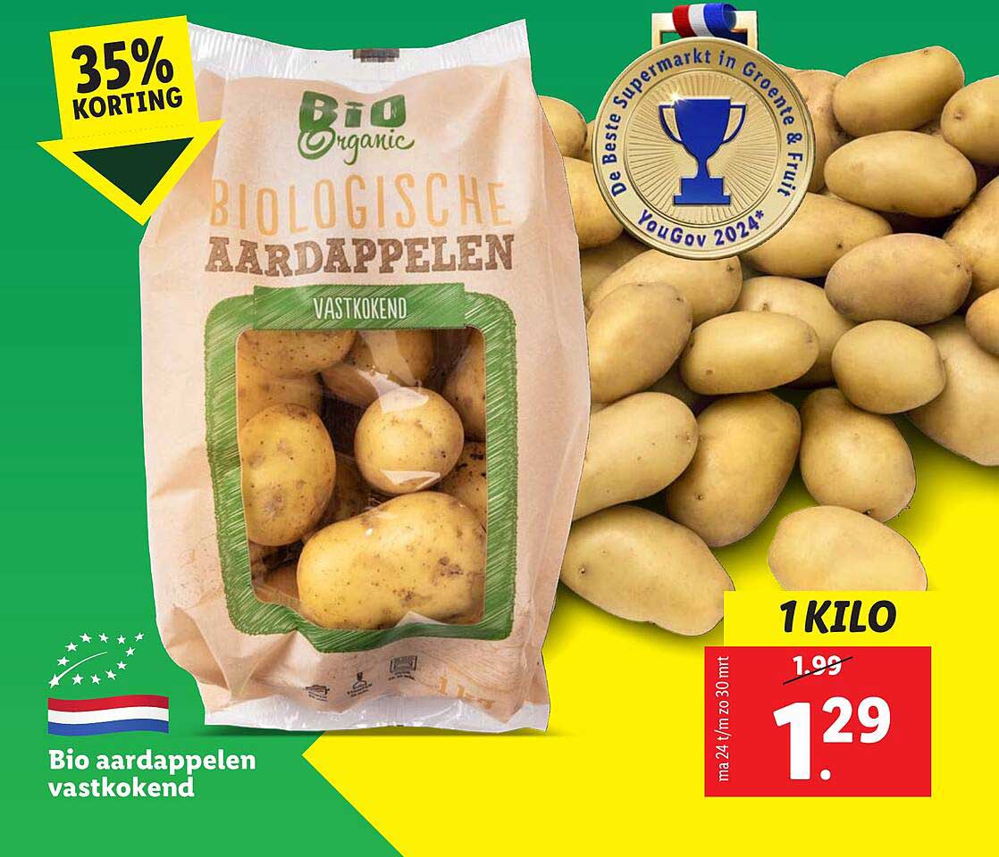 Biologische Aardappelen Vastkokend 1 Kilo Aanbieding bij Lidl ...