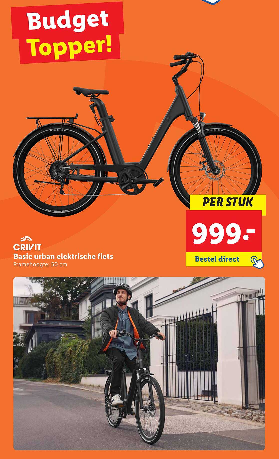 Budget Topper! Crivit Basic Urban Elektrische Fiets aanbieding bij Lidl