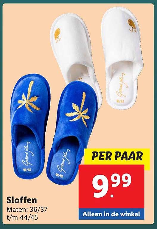 Sloffen aanbieding bij Lidl