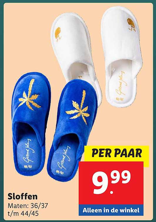 Sloffen aanbieding bij Lidl