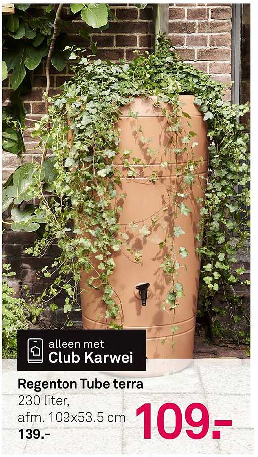 Regenton Tube Terra Aanbieding bij Karwei - FolderFeest.nl