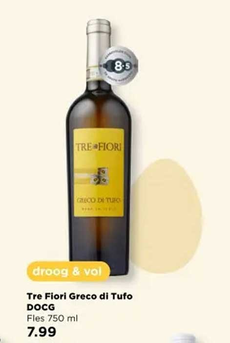 Tre Fiori Greco Di Tufo Docg Aanbieding bij PLUS - FolderFeest.nl