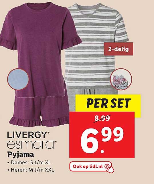 Livergy Esmara Pyjama Aanbieding bij Lidl - FolderFeest.nl
