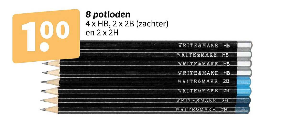 8 Potloden aanbieding bij Wibra