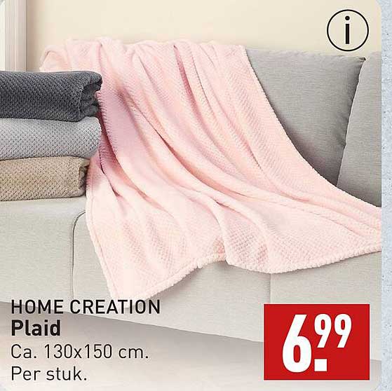 Home Creation Plaid Aanbieding bij ALDI - FolderFeest.nl