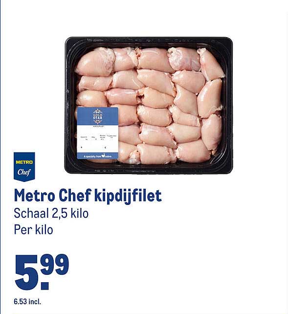 Metro Chef Kipdijfilet Aanbieding bij Makro - FolderFeest.nl