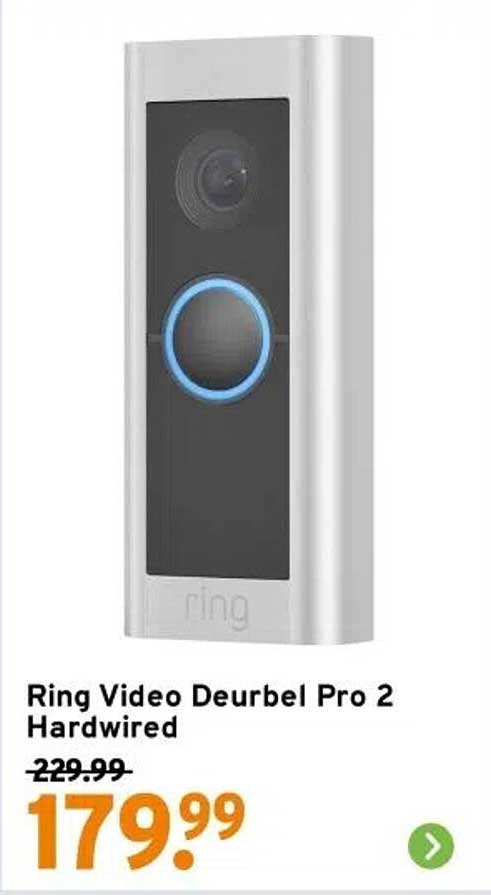 Ring Video Deurbel Pro 2 Hardwired Aanbieding bij GAMMA - FolderFeest.nl
