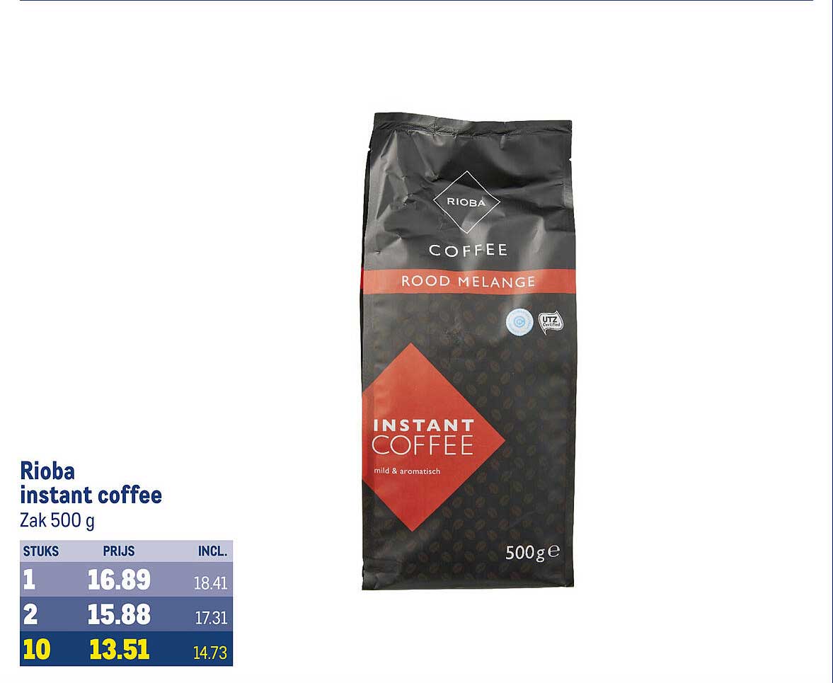 Rioba Instant Coffee Aanbieding bij Makro - FolderFeest.nl