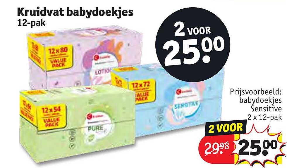 Kruidvat Babydoekjes Aanbieding bij Kruidvat - FolderFeest.nl
