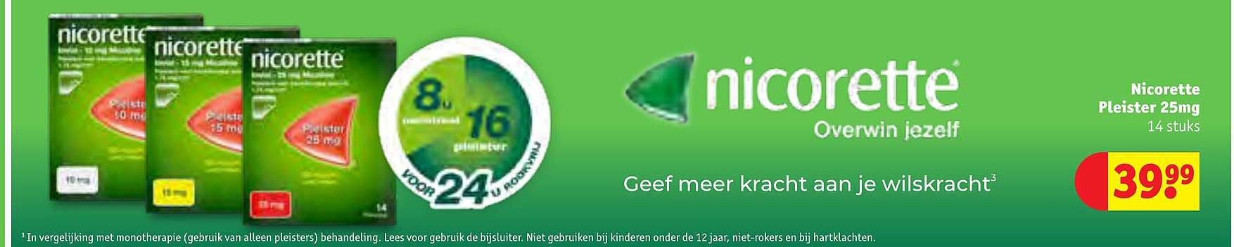 Nicorette Pleister 25Mg Aanbieding bij Kruidvat - FolderFeest.nl