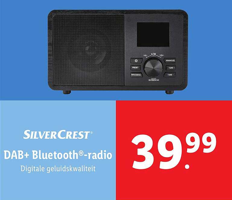 Silvercrest Dab+ Bluetooth®-Radio aanbieding bij Lidl