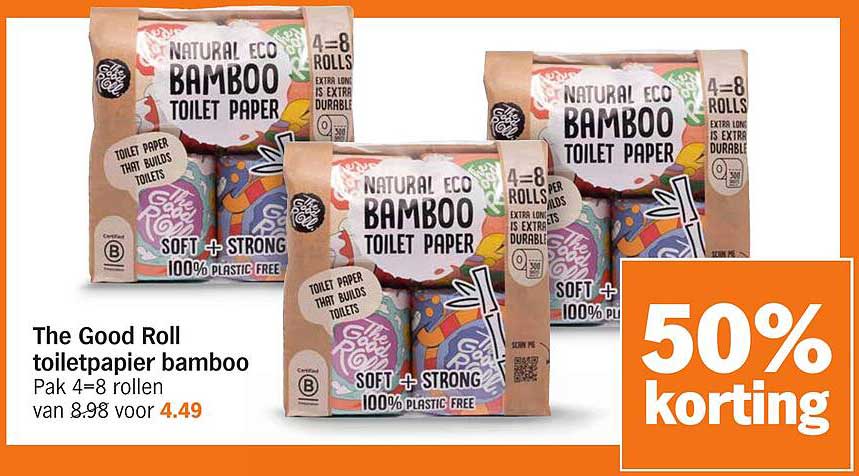 The Good Roll Toiletpapier Bamboo Aanbieding bij Albert Heijn ...