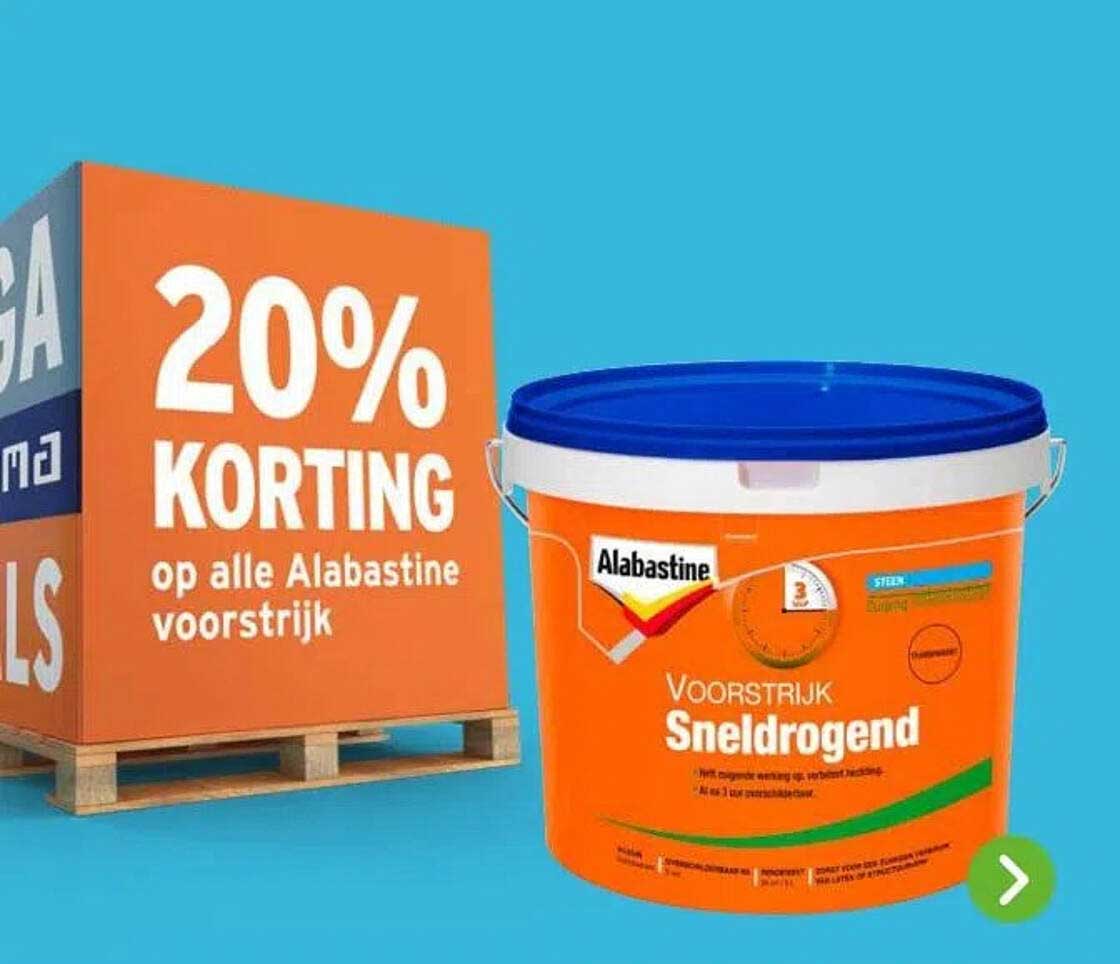 20% Korting Op Alle Alabastine Voorstrijk Aanbieding bij GAMMA ...