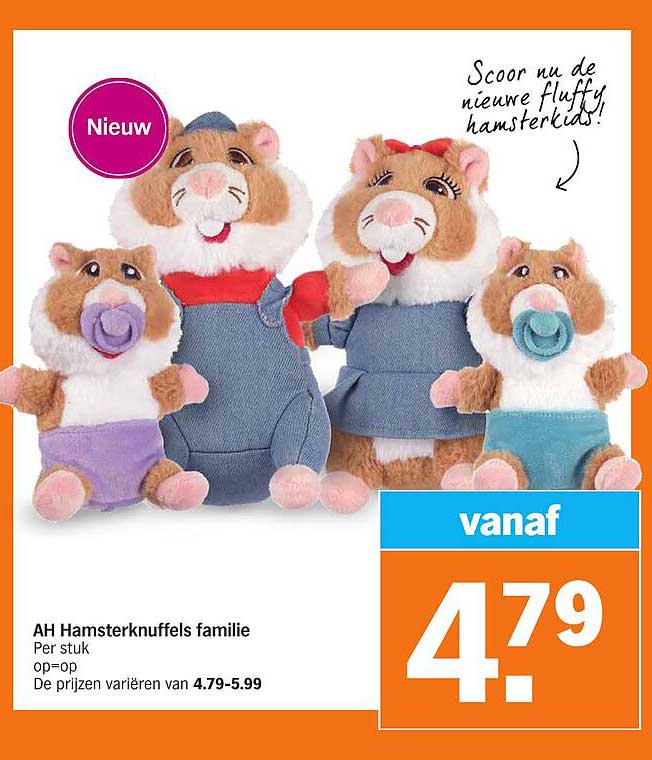 Ah Hamsterknuffels Familie Aanbieding bij Albert Heijn - FolderFeest.nl