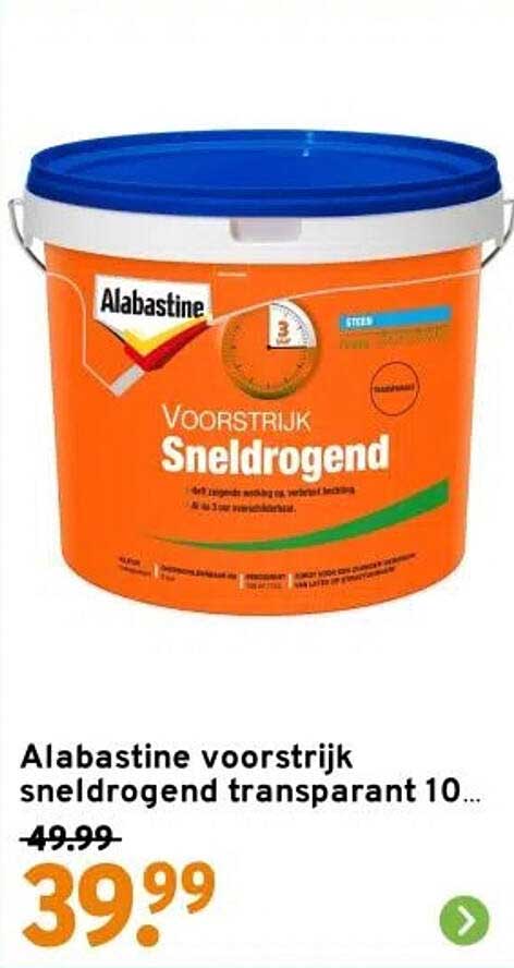 Alabastine Voorstrijk Sneldrogend Transparant 10... Aanbieding bij ...