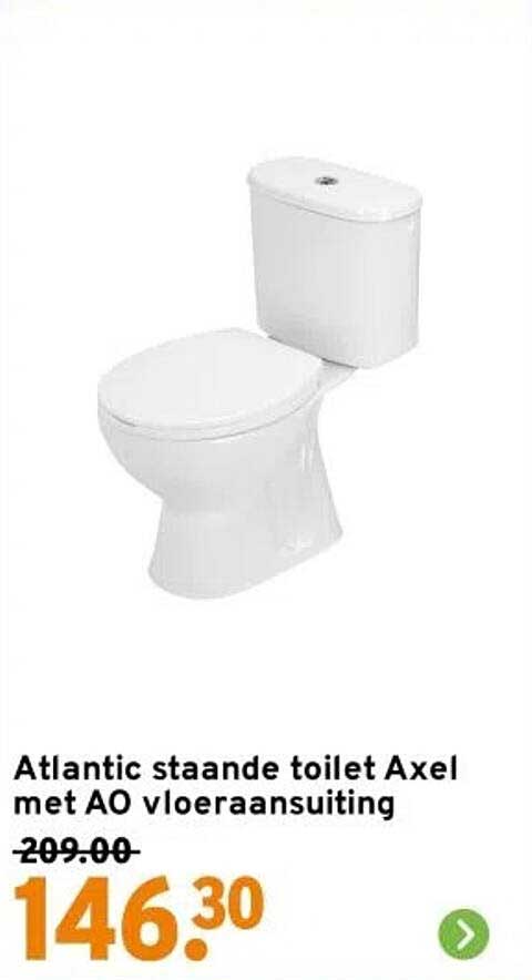 Atlantic Staande Toilet Axel Met Ao Vloeraansluiting Aanbieding bij ...