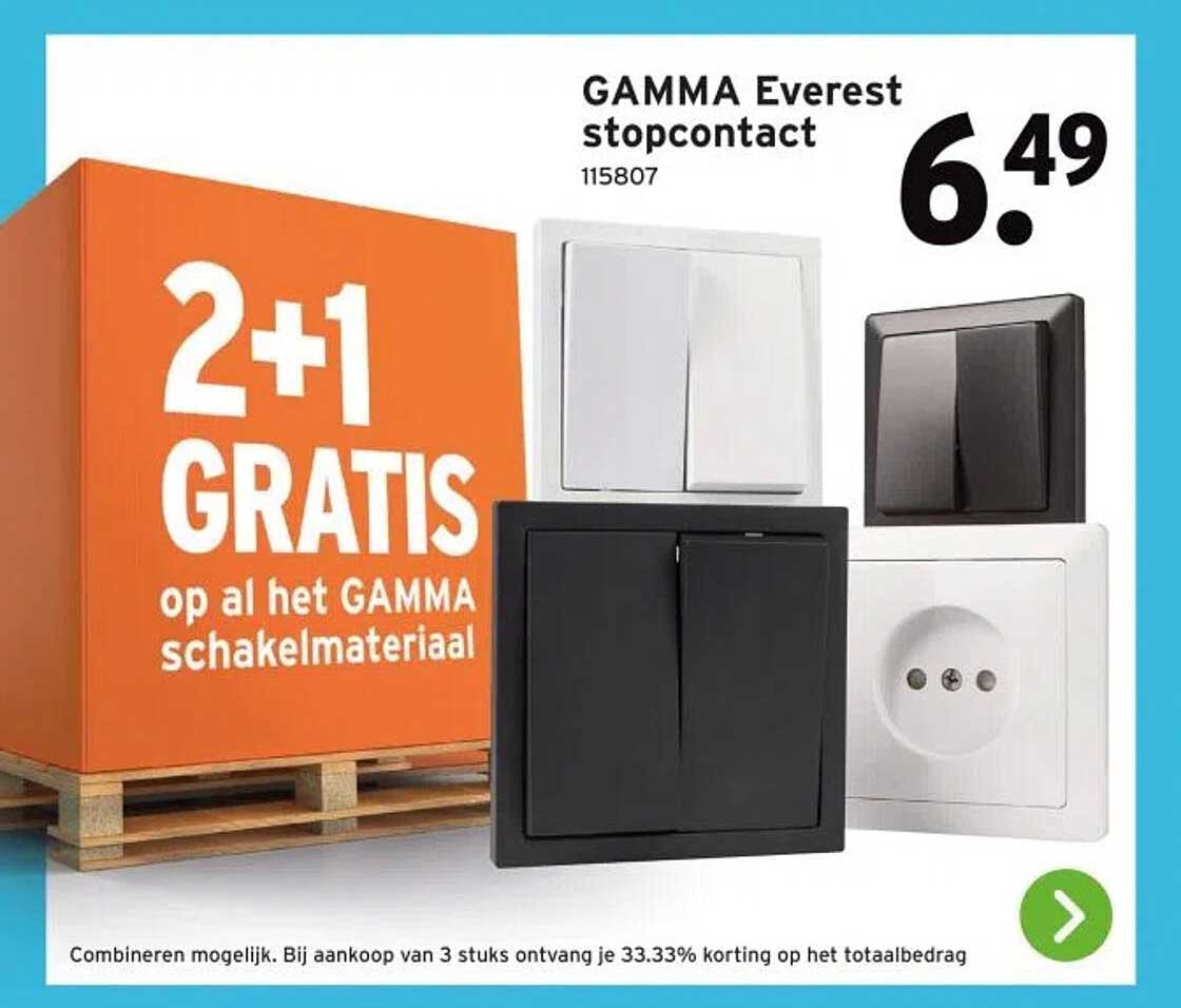 Gamma Everest Stopcontact Aanbieding bij GAMMA - FolderFeest.nl