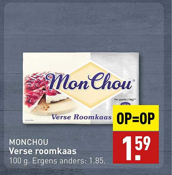 Monchou Verse Roomkaas Aanbieding bij ALDI - FolderFeest.nl