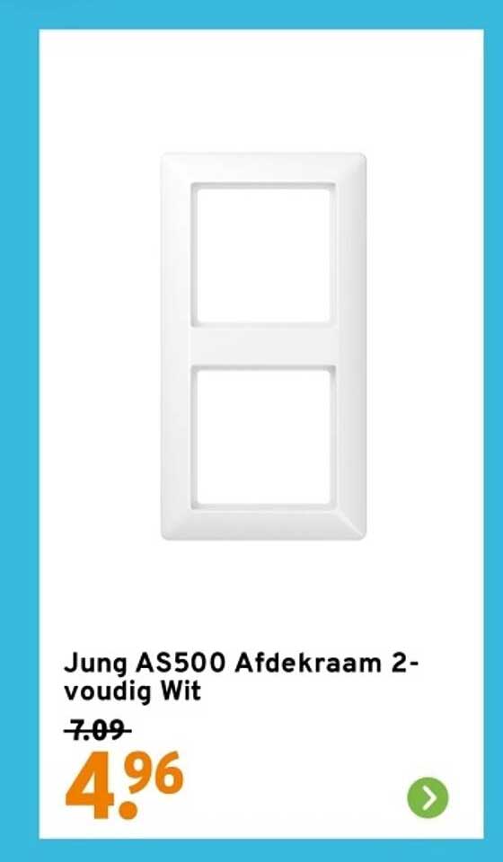 Jung As500 Afdekraam 2-Voudig Wit aanbieding bij GAMMA