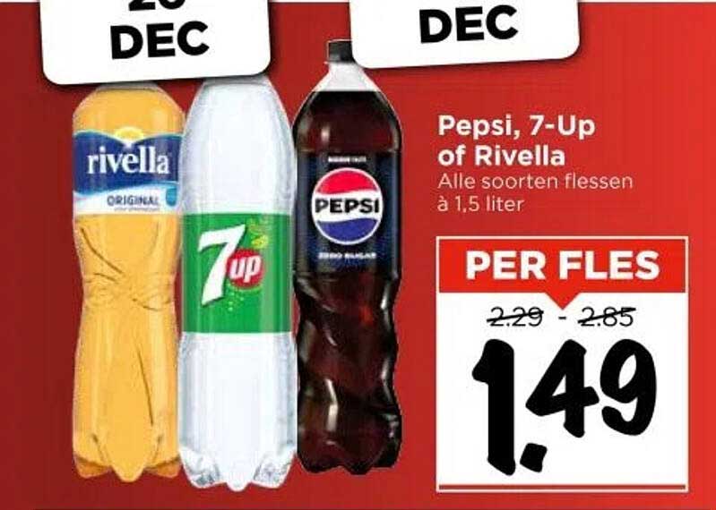Pepsi, 7-Up Of Rivella aanbieding bij Vomar