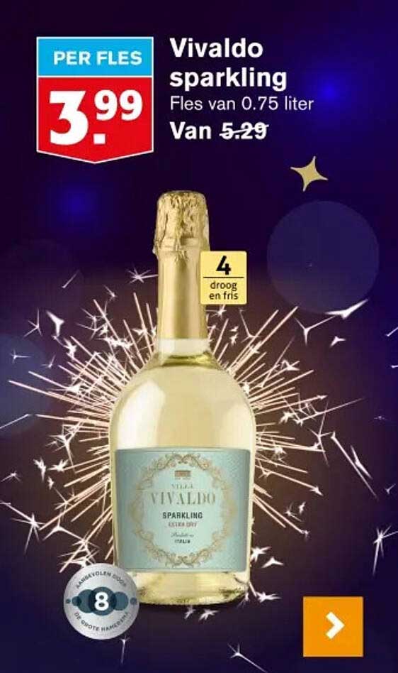 Vivaldo Sparkling aanbieding bij Hoogvliet