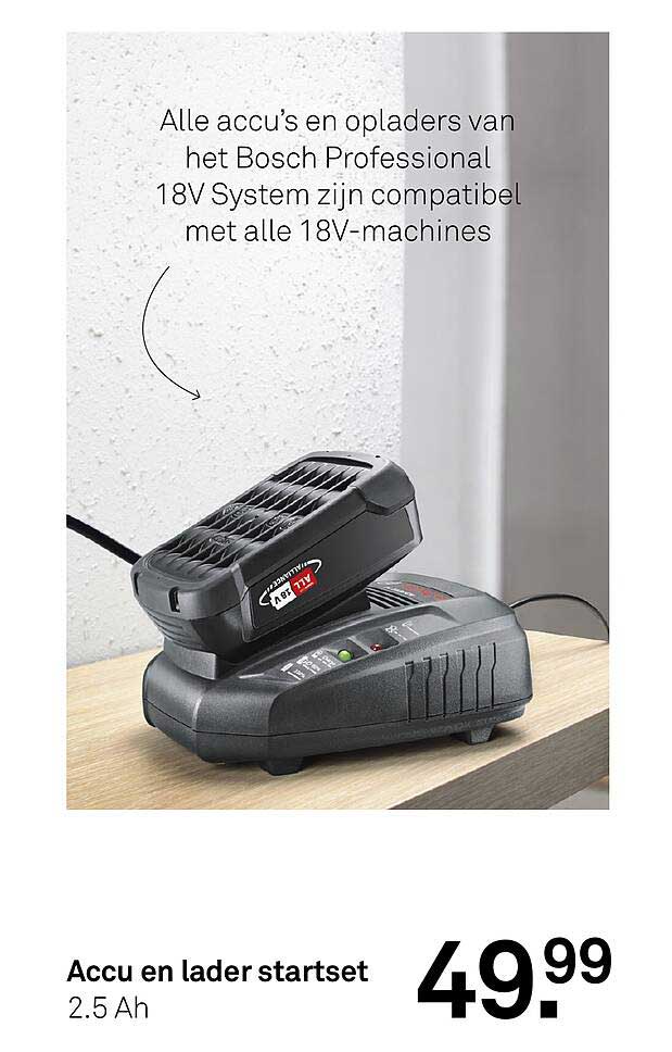 Accu En Lader Startset 2.5 Ah Aanbieding bij Karwei - FolderFeest.nl