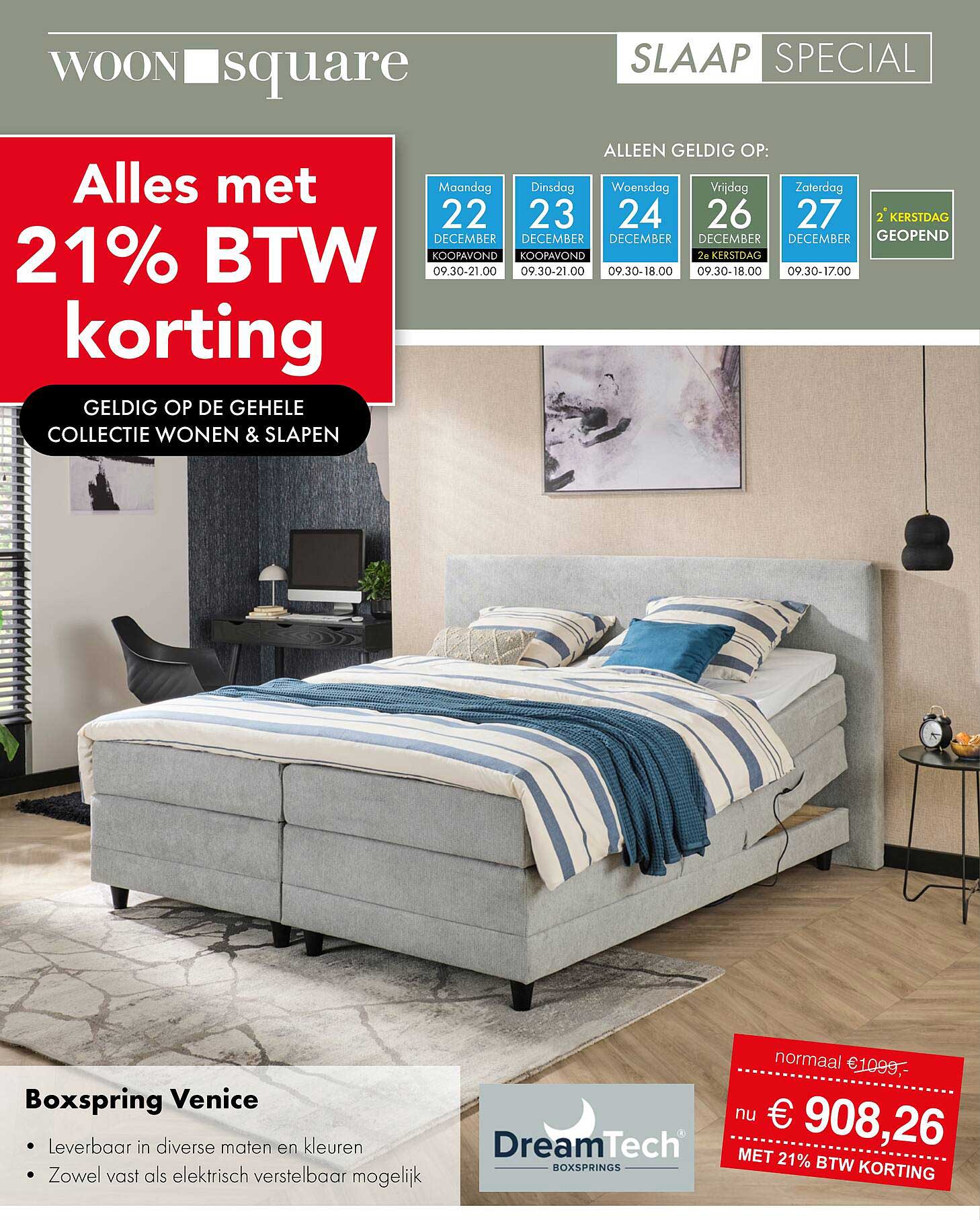 Alles Met 21% Btw Korting Aanbieding bij Woonsquare - FolderFeest.nl