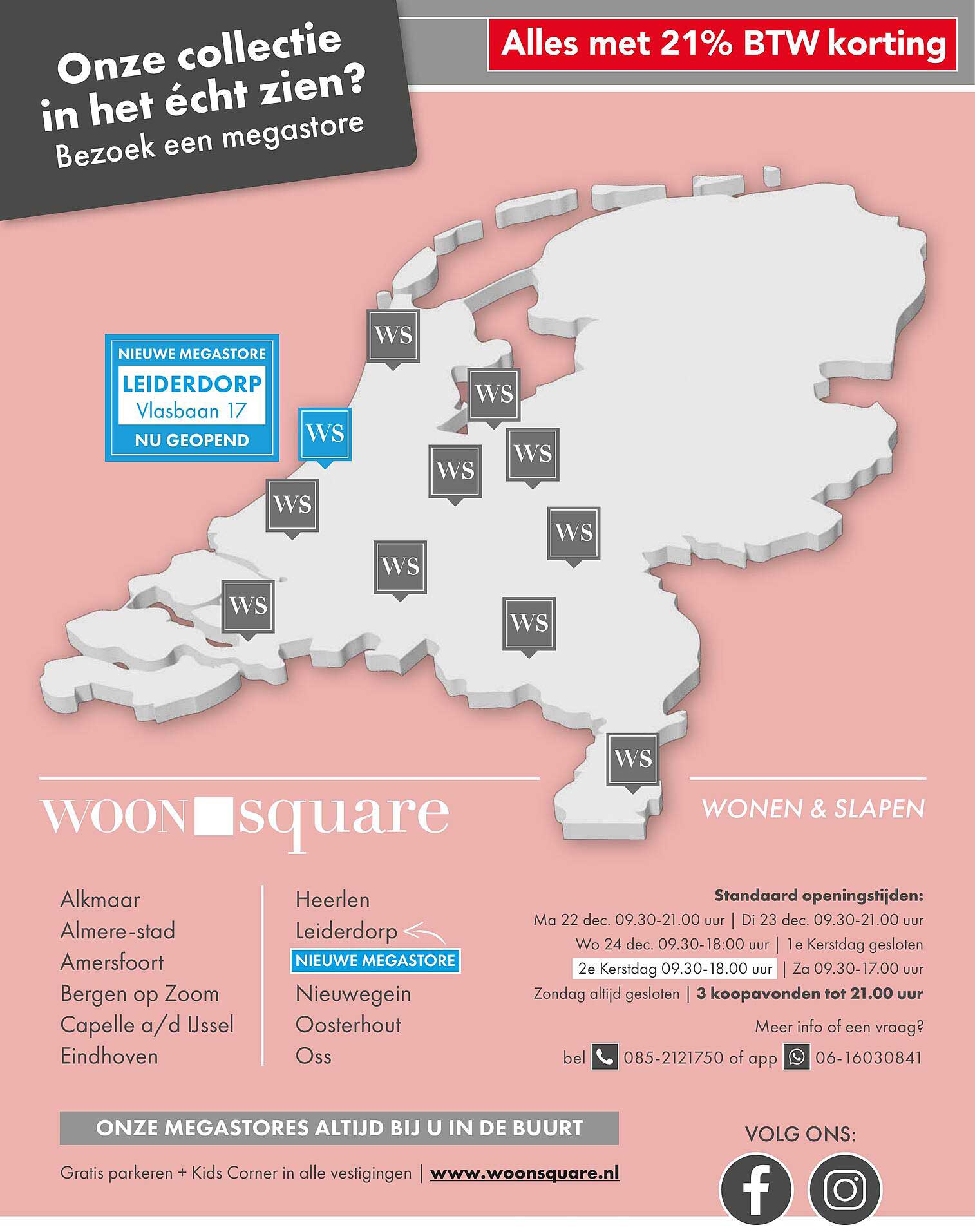 Alles Met 21% Btw Korting Aanbieding bij Woonsquare - FolderFeest.nl