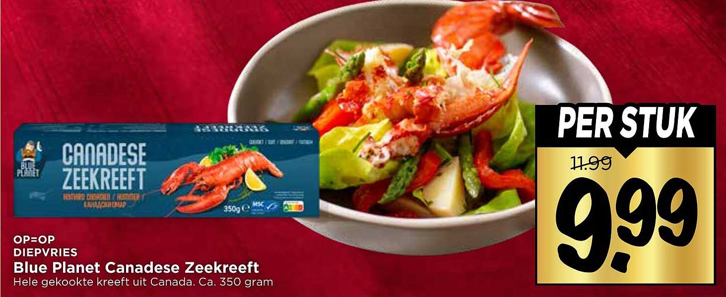 Blue Planet Canadese Zeekreeft Aanbieding bij Vomar - FolderFeest.nl