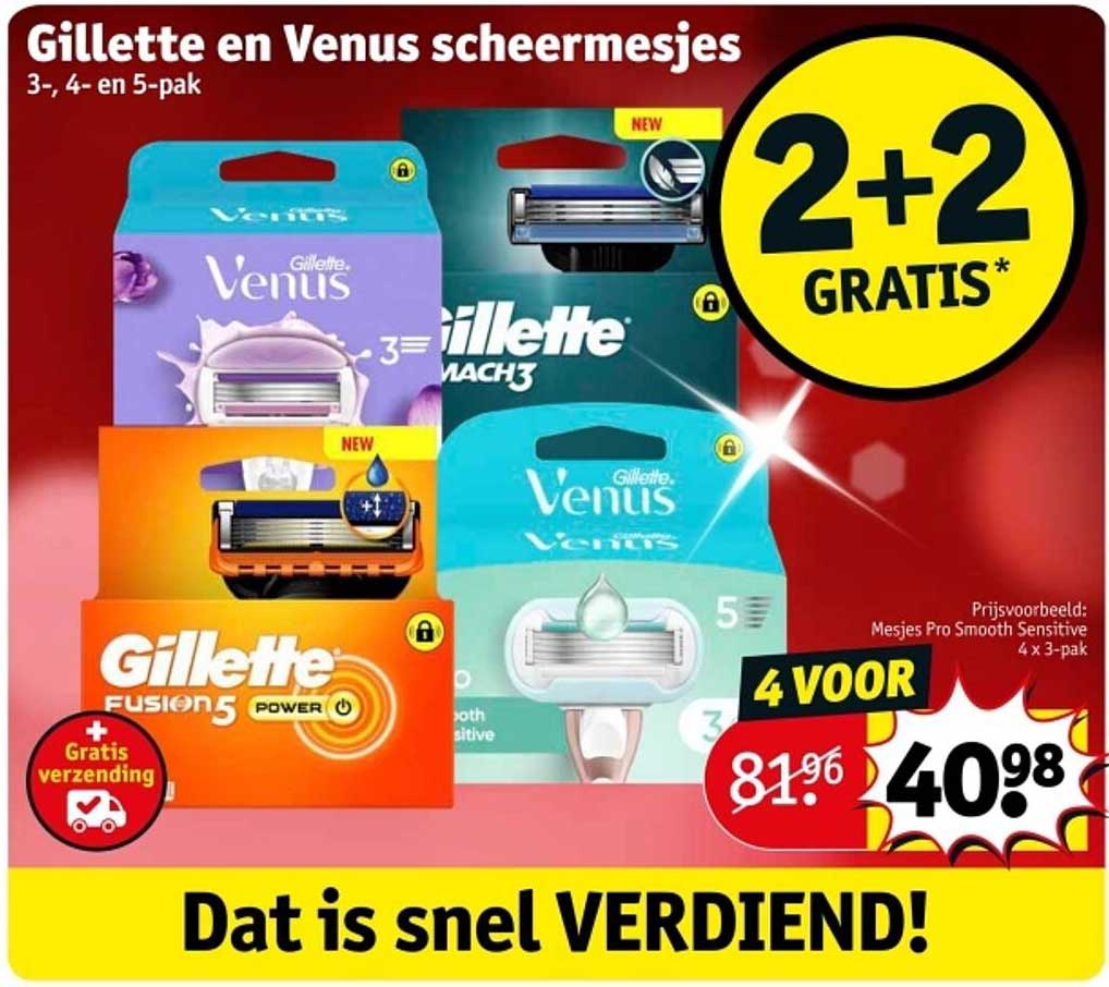 Gillette En Venus Scheermesjes 3-, 4- En 5-Pak Aanbieding bij Kruidvat ...