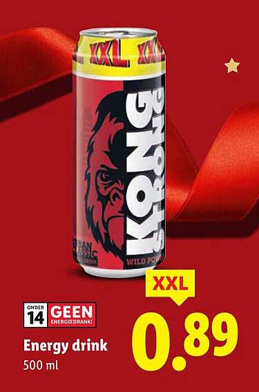Kong Strong Energy Drink 500 Ml Aanbieding bij Lidl - FolderFeest.nl