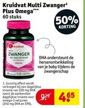 Kruidvat Multi Zwanger Plus Omega 60 Stuks Aanbieding bij Kruidvat ...