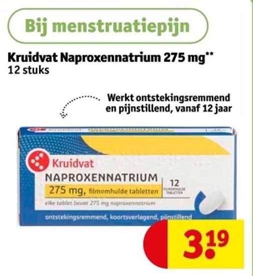 Kruidvat Naproxennatrium 275 Mg** 12 Stuks Aanbieding bij Kruidvat ...