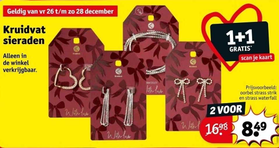 Kruidvat Sieraden 2 Voor 8,49 Aanbieding bij Kruidvat - FolderFeest.nl
