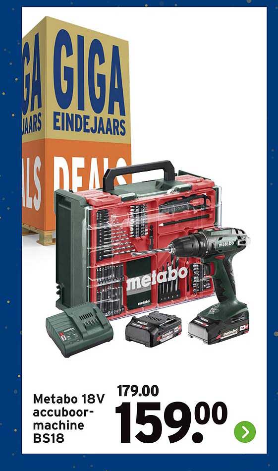 Metabo 18V Accuboor-Machine Bs18 Aanbieding bij GAMMA - FolderFeest.nl