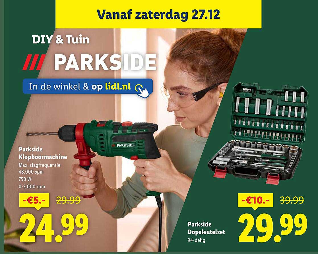 Parkside Klopboormachine Aanbieding bij Lidl - FolderFeest.nl