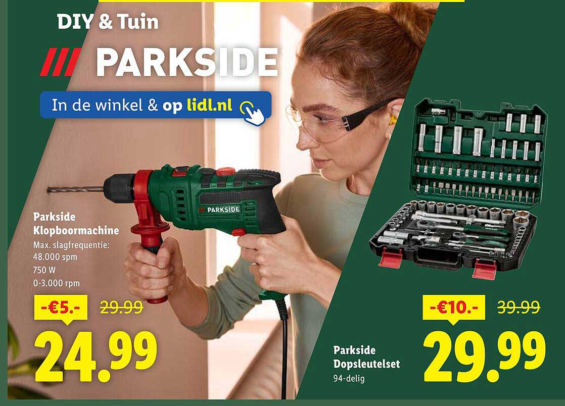 Parkside Klopboormachine Aanbieding bij Lidl - FolderFeest.nl