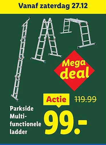 Parkside Multi-Functionele Ladder Aanbieding bij Lidl - FolderFeest.nl
