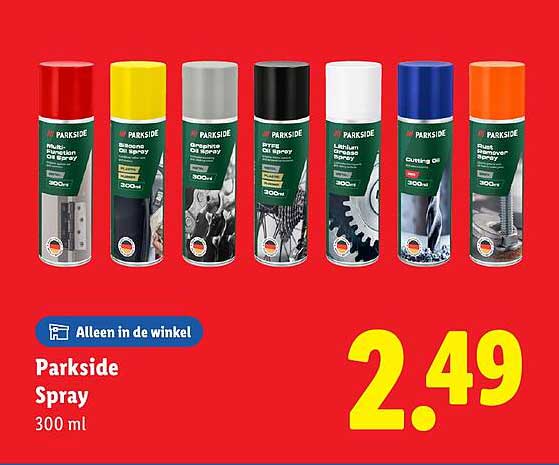 Parkside Spray 300 Ml Aanbieding bij Lidl - FolderFeest.nl