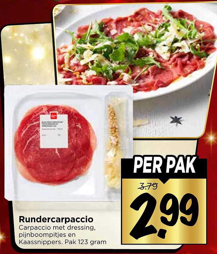 Rundercarpaccio Aanbieding bij Vomar - FolderFeest.nl