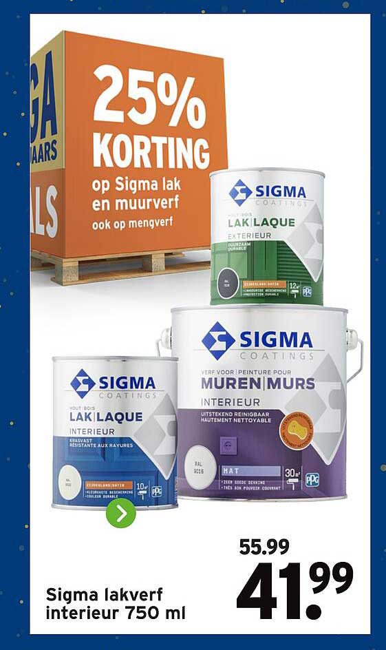 Sigma Lakverf Interieur 750 Ml Aanbieding bij GAMMA - FolderFeest.nl