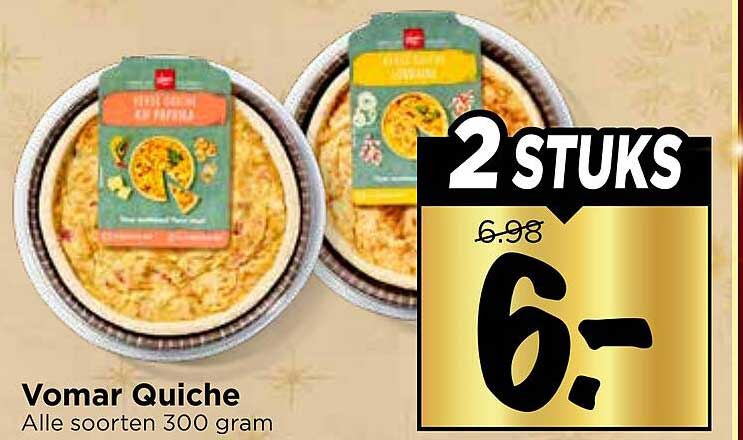Vomar Quiche Aanbieding bij Vomar - FolderFeest.nl