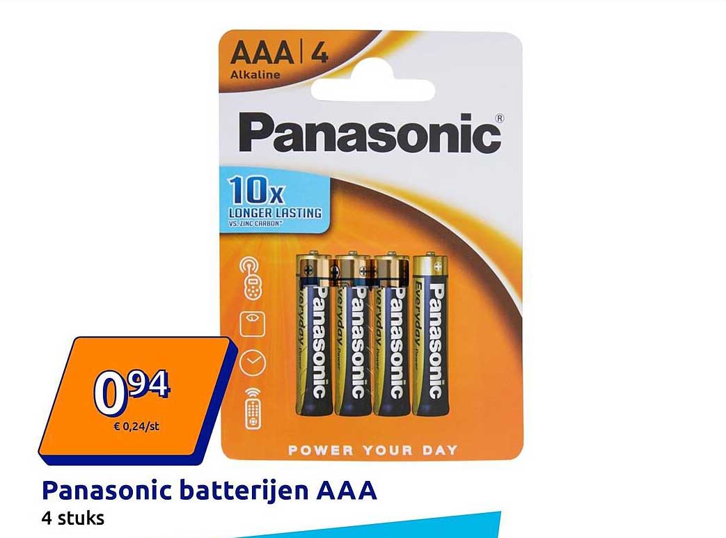 Panasonic Batterijen Aaa Aanbieding bij Action - FolderFeest.nl