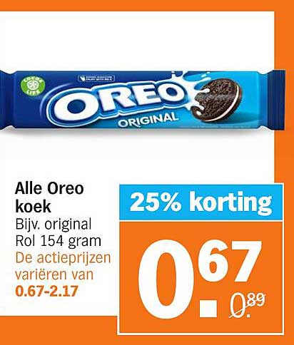 Alle Oreo Koek Aanbieding bij Albert Heijn - FolderFeest.nl