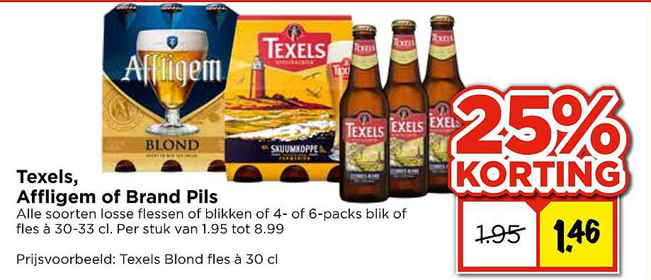 Texels, Affligem Of Brand Pils aanbieding bij Vomar