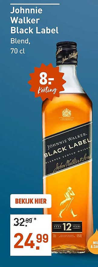 Johnnie Walker Black Label Aanbieding bij Gall & Gall - FolderFeest.nl