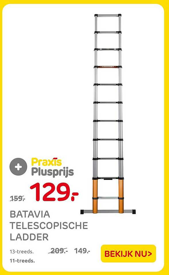 Batavia Telescopische Ladder aanbieding bij Praxis