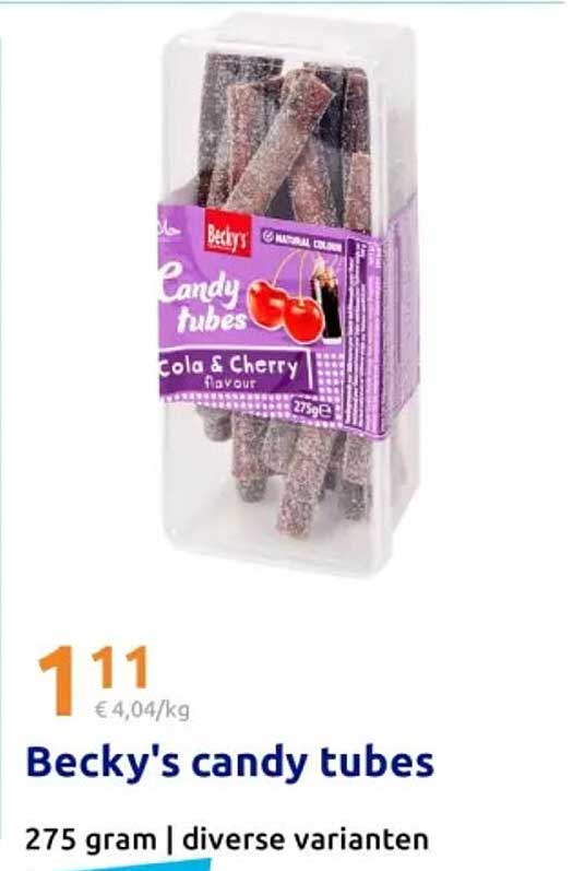 Becky's Candy Tubes aanbieding bij Action